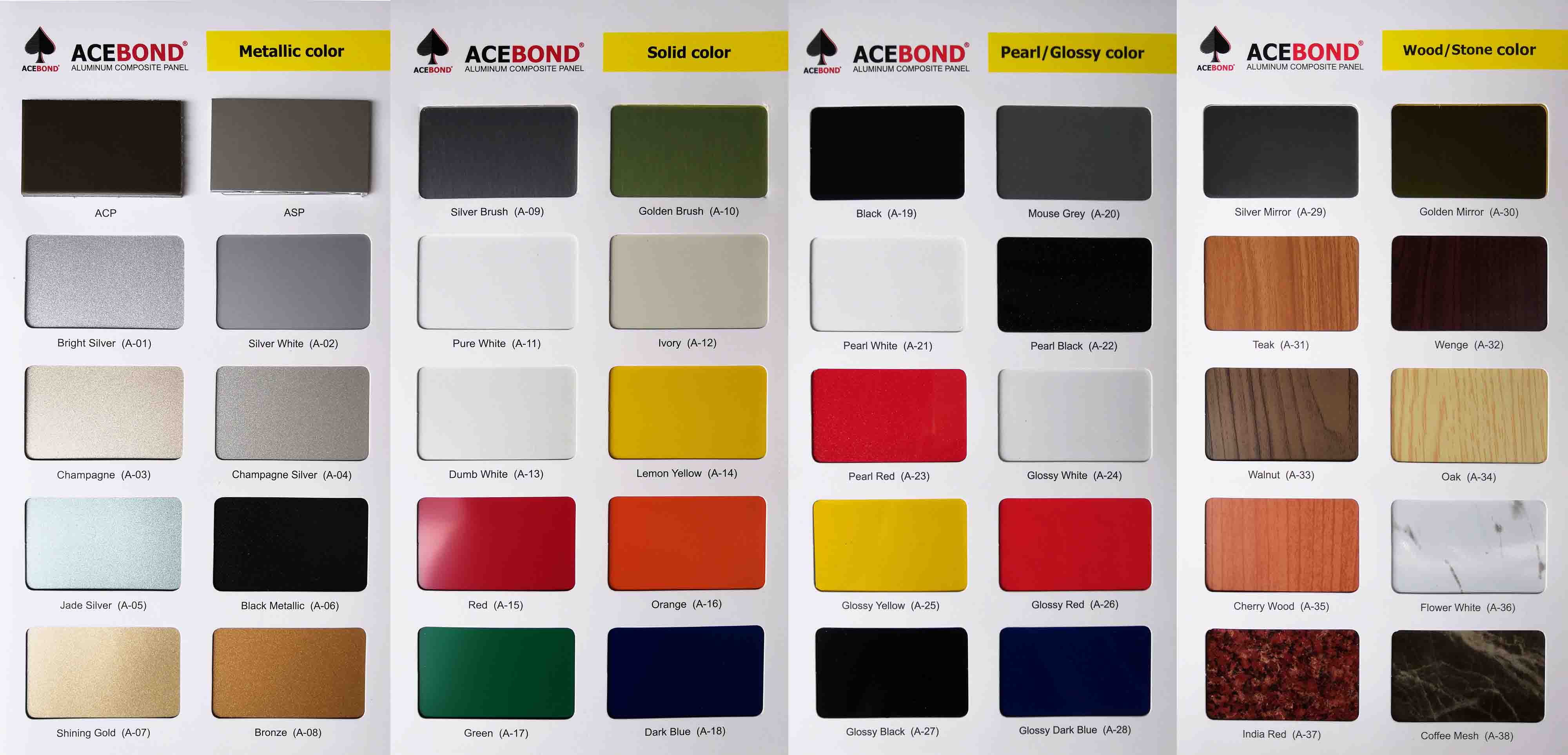 Color Chart - Top Ace development Limited